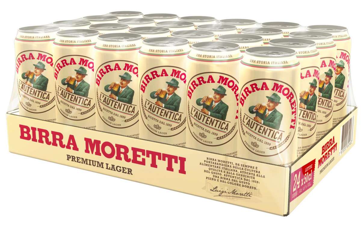 Birra MORETTI Premium Lager Kiste 24 x 330 ml / 4.6 % Italien - drink ...
